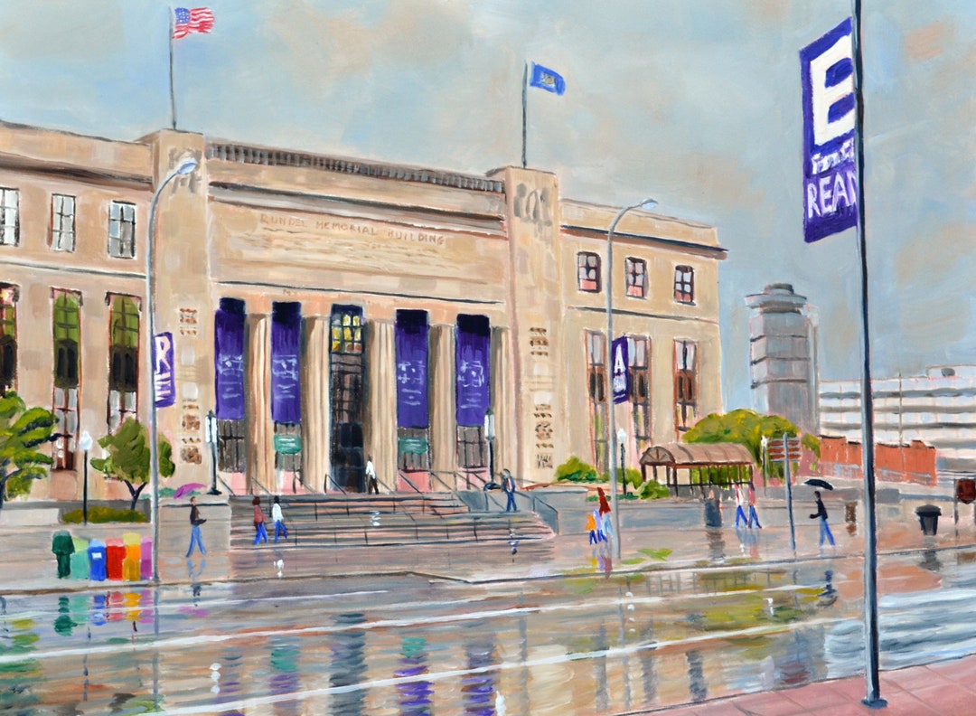 Rundel Library, Rochester, NY: Art Print of an Original Bix Debaise ...
