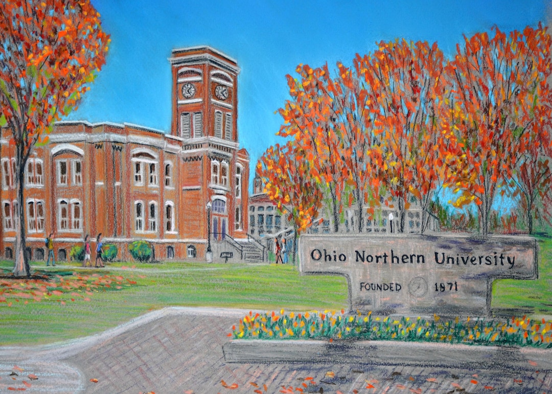 Ohio Northern University - an Art Print of an Original Bix Debaise ...