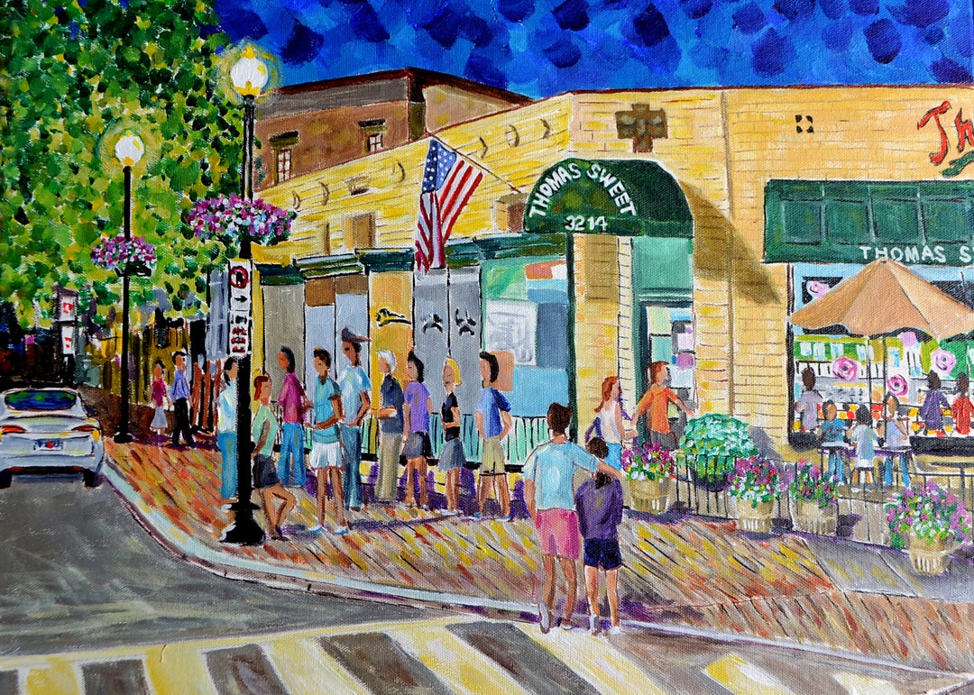 Thomas Sweet Ice Cream, Georgetown, Washington DC - Art Print of a Bix ...