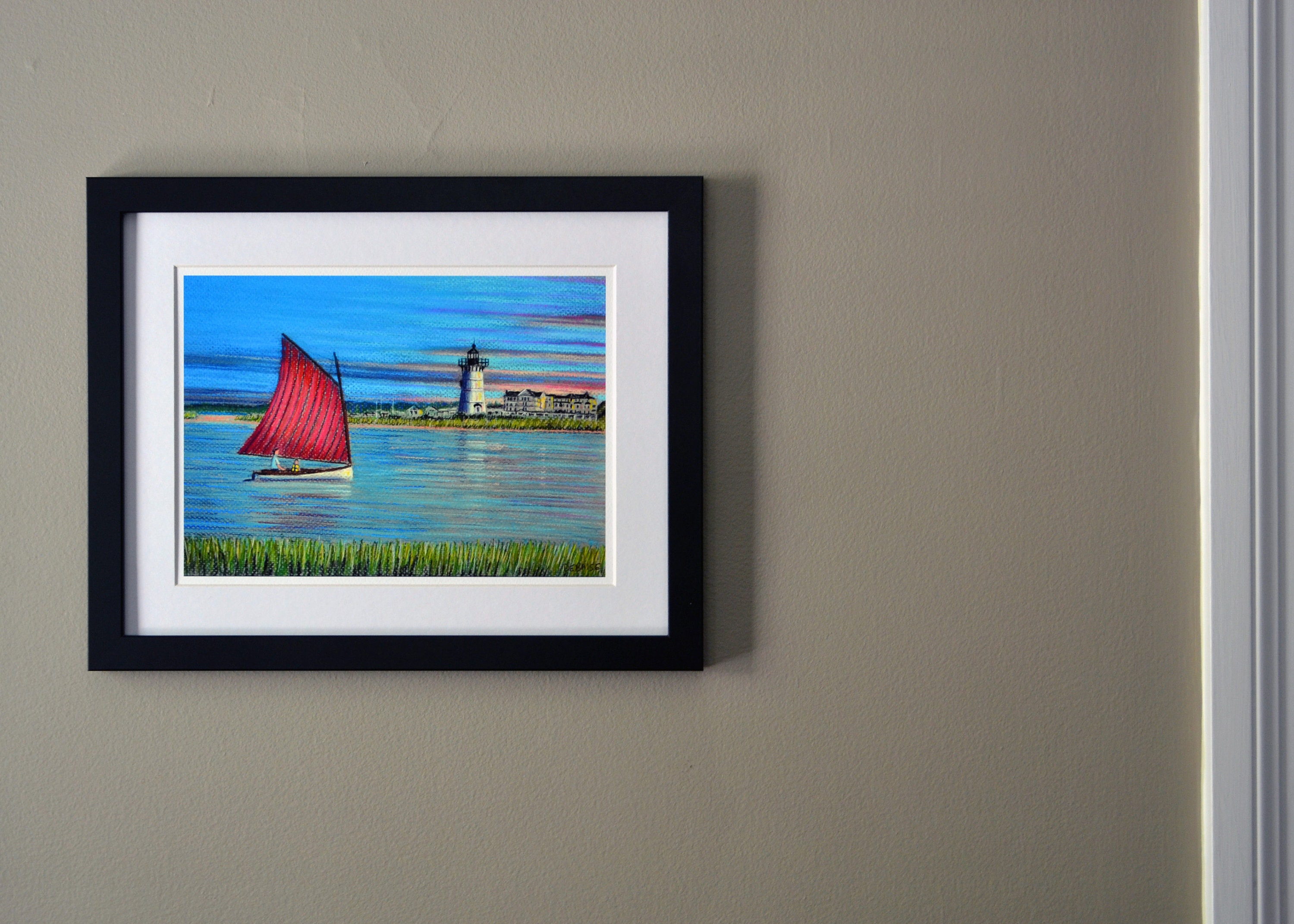 Edgartown Harbor Light, Martha's Vineyard - an Art Print of a Bix ...