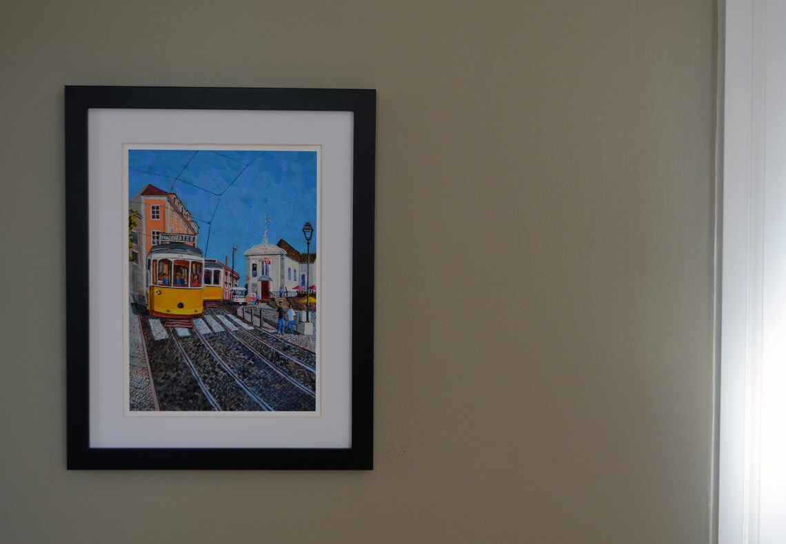 Lisbon, Portugal - Art Print of an Original Acrylic Painting by Bix ...