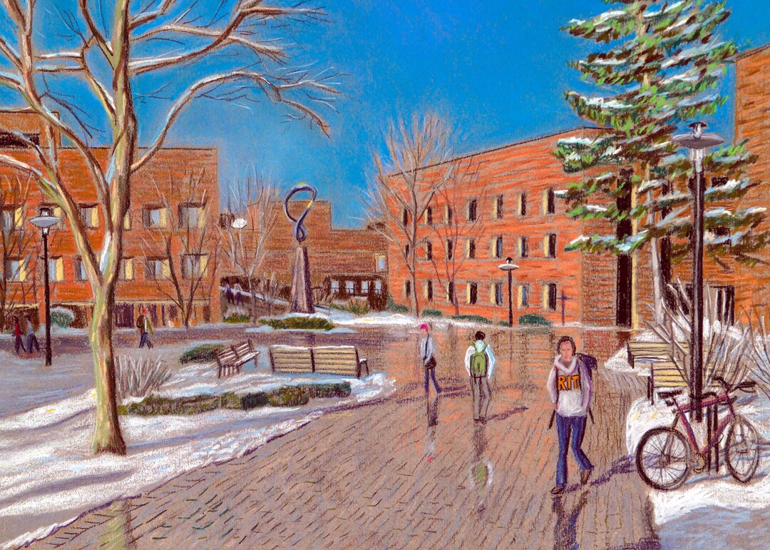 Rochester Institute of Technology (RIT) - an Art Print by Artist Bix ...