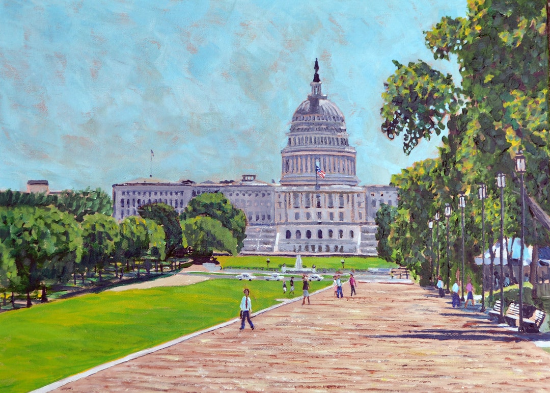 United States Capitol Building, Washington D.C. - Art Print of a Bix ...