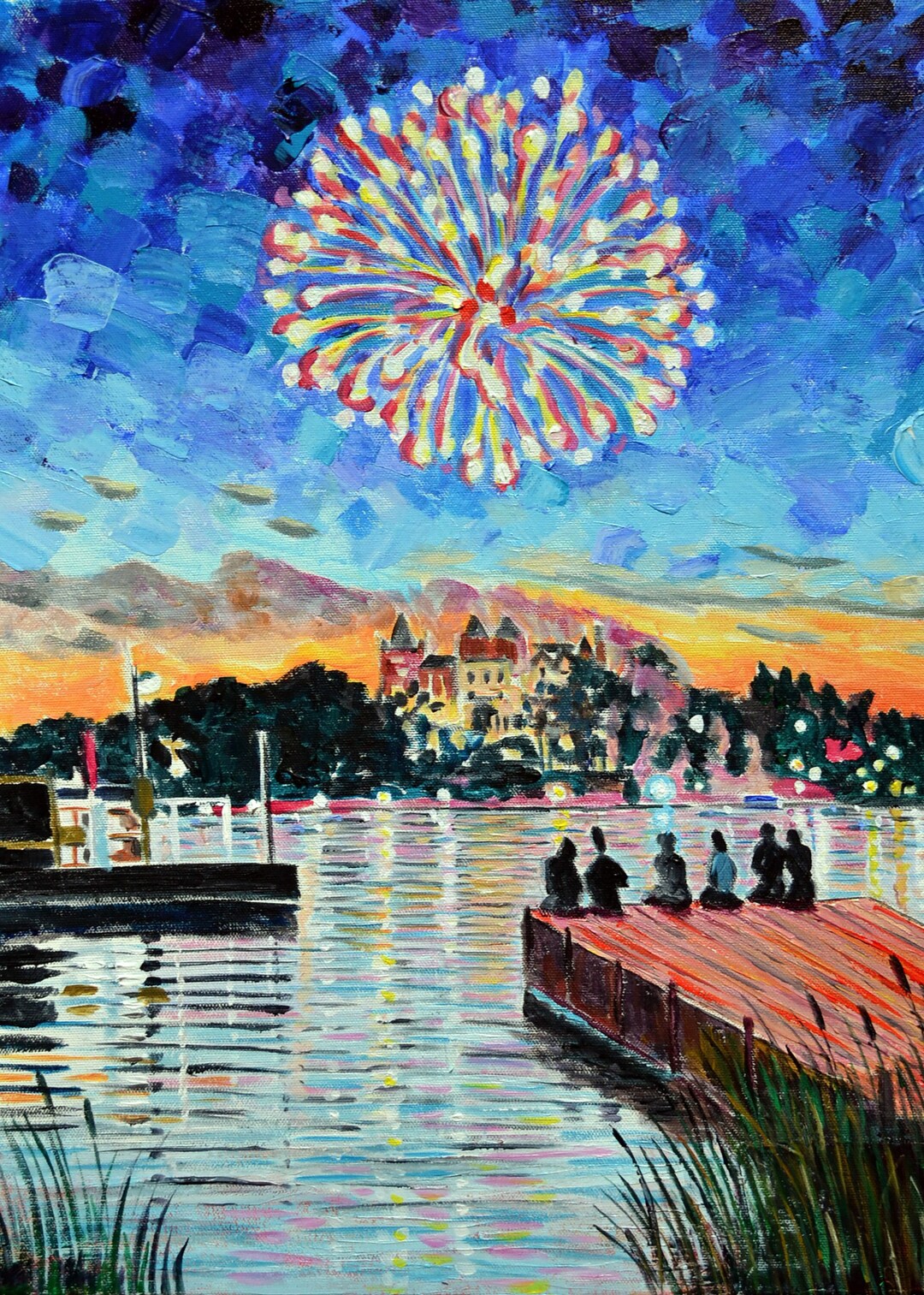 Boldt Castle Fireworks (1000 Islands) - an Art Print of a Bix Debaise ...