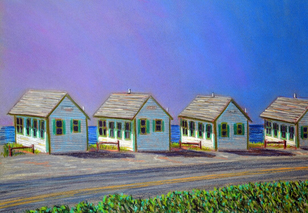 Cottages, Truro, Cape Cod (art Print) - Etsy