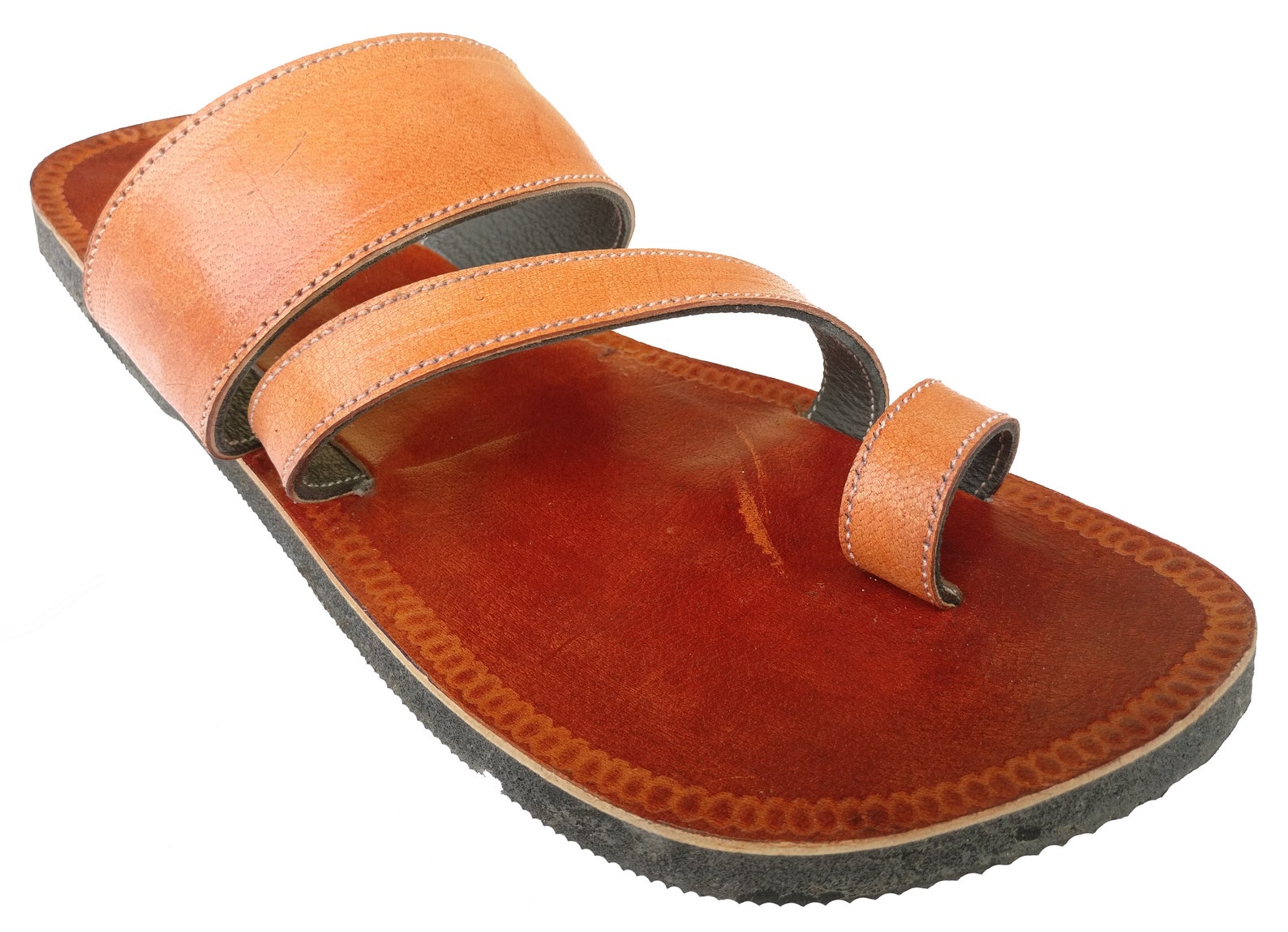 Handmade Biblical Men Leather Sandals Handcrafted Brown Tan Gents ...