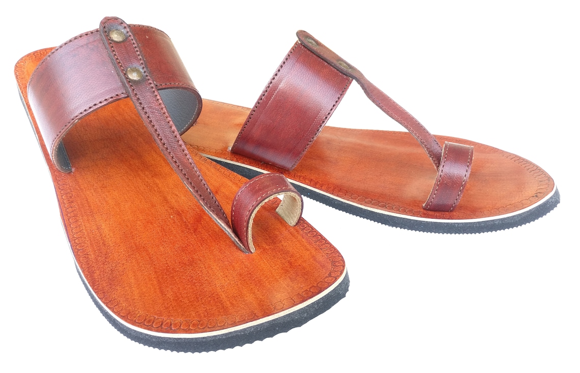 Handmade Men Leather Sandals Handcrafted Gents Christian Etsy