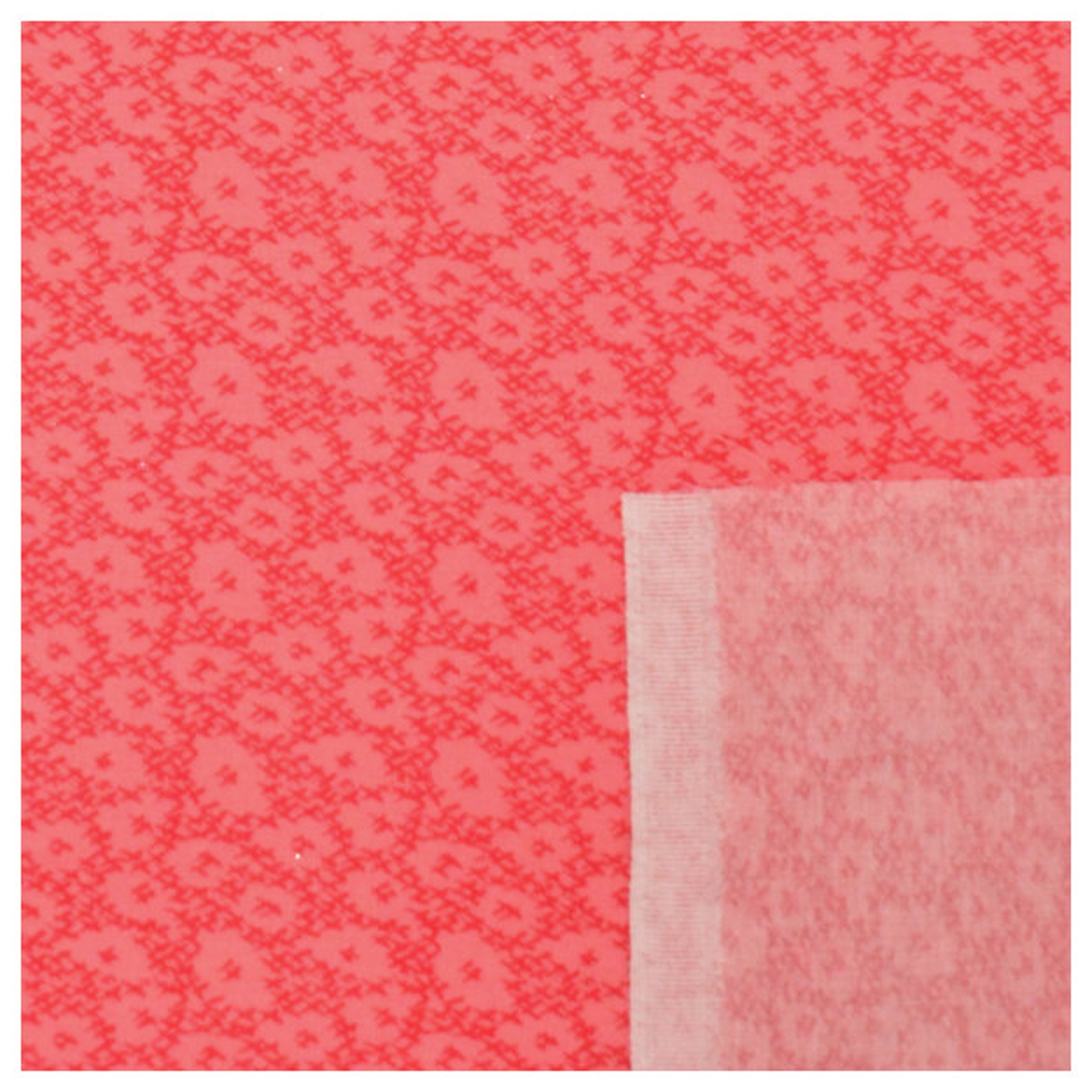 Cotton Fabric Salmon Pink Patterned - Etsy UK