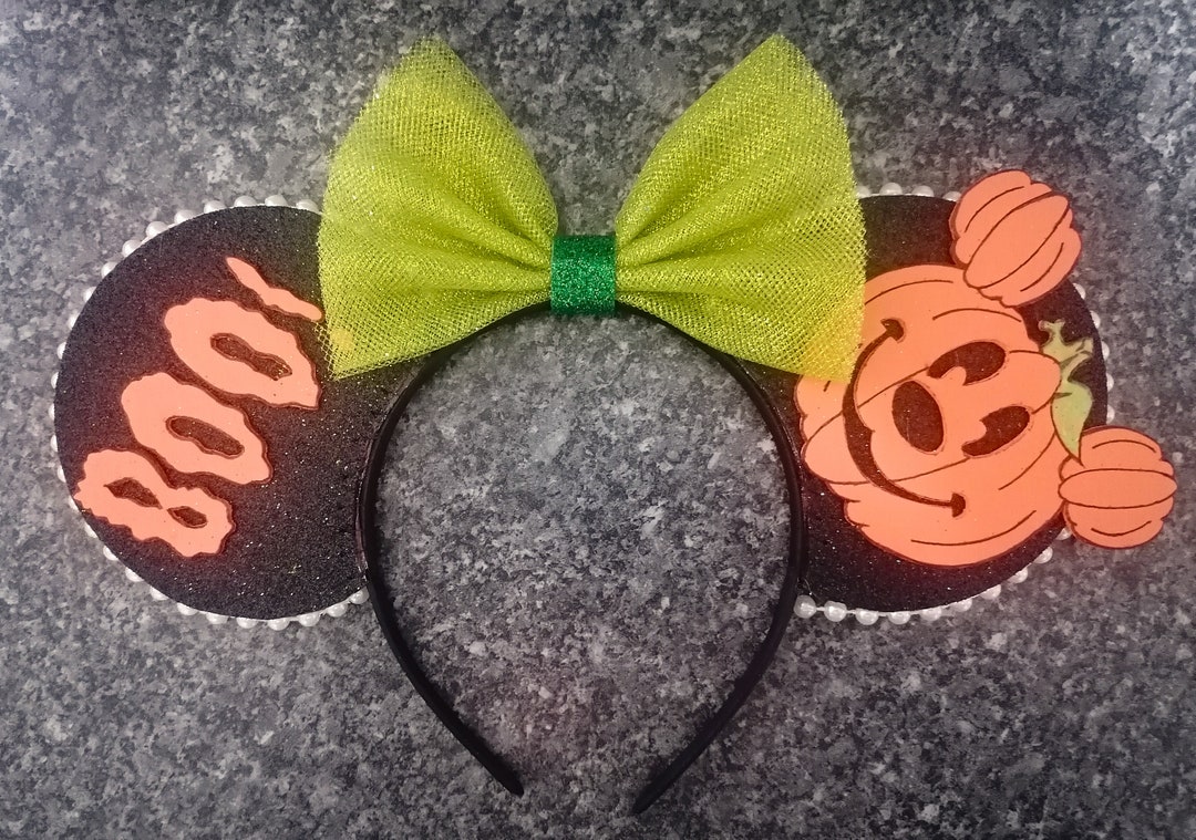 Pumpkin Mickey Inspired Minnie Mouse Ears - Etsy