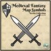 Cartography Fantasy Map Symbols! Vector Files! Fully Editable! (EPS ...