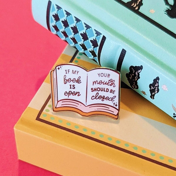 Book Enamel Pin - Etsy