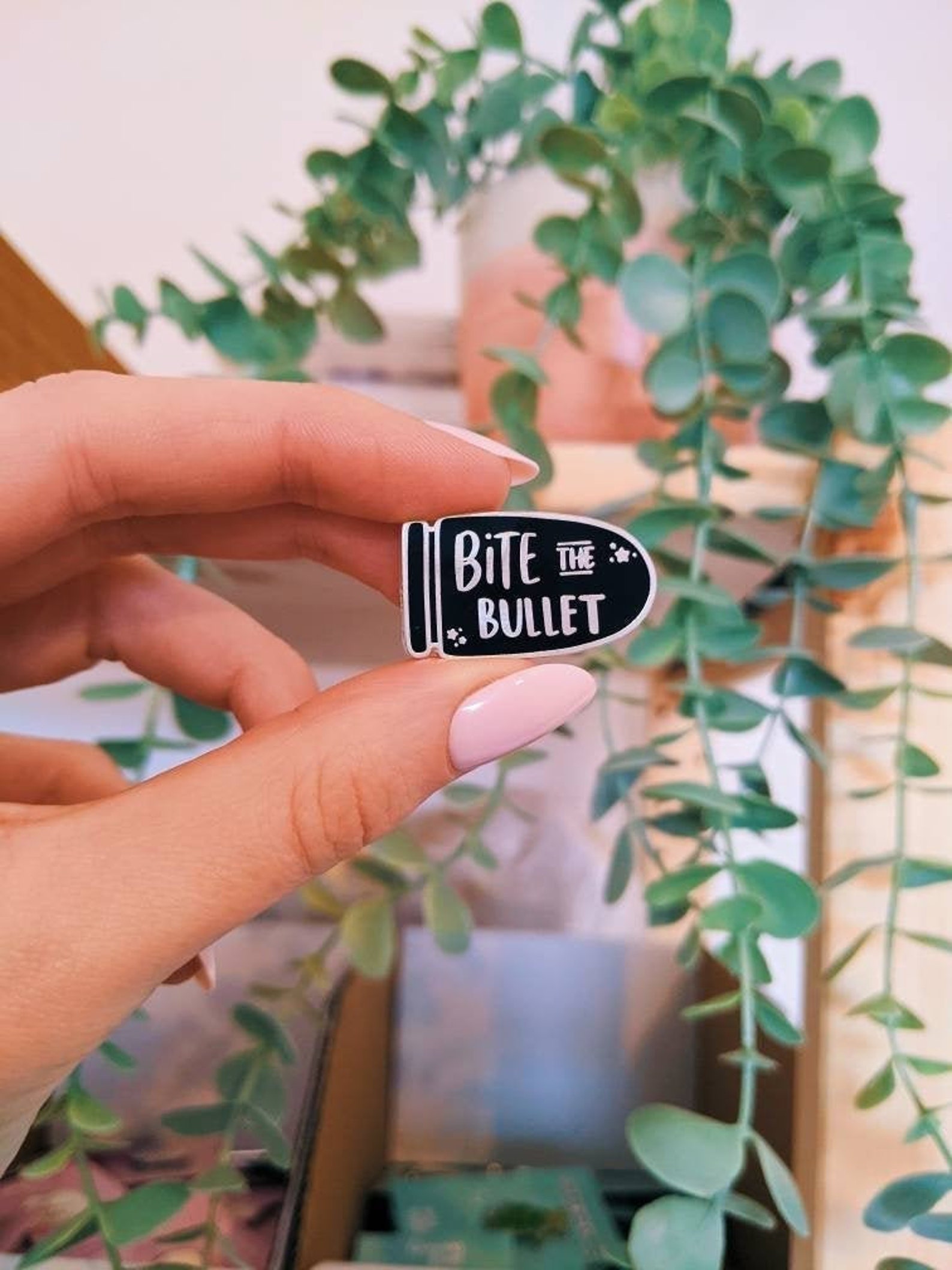 Bite the Bullet Enamel Pin Motivational Enamel Pin | Etsy