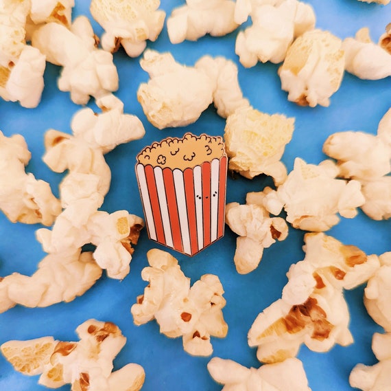 Popcorn Kawaii Enamel Pin Cute Enamel Pin Food Enamel Pin - Etsy