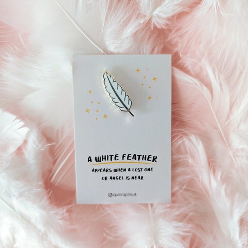 Feather Enamel Pin - Etsy