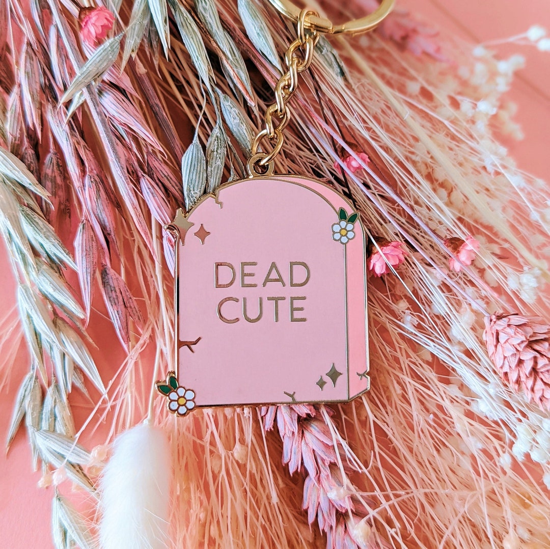Dead Cute Keyring, Pastel Goth Keychain, Spooky Cute Keyring, Creepy ...