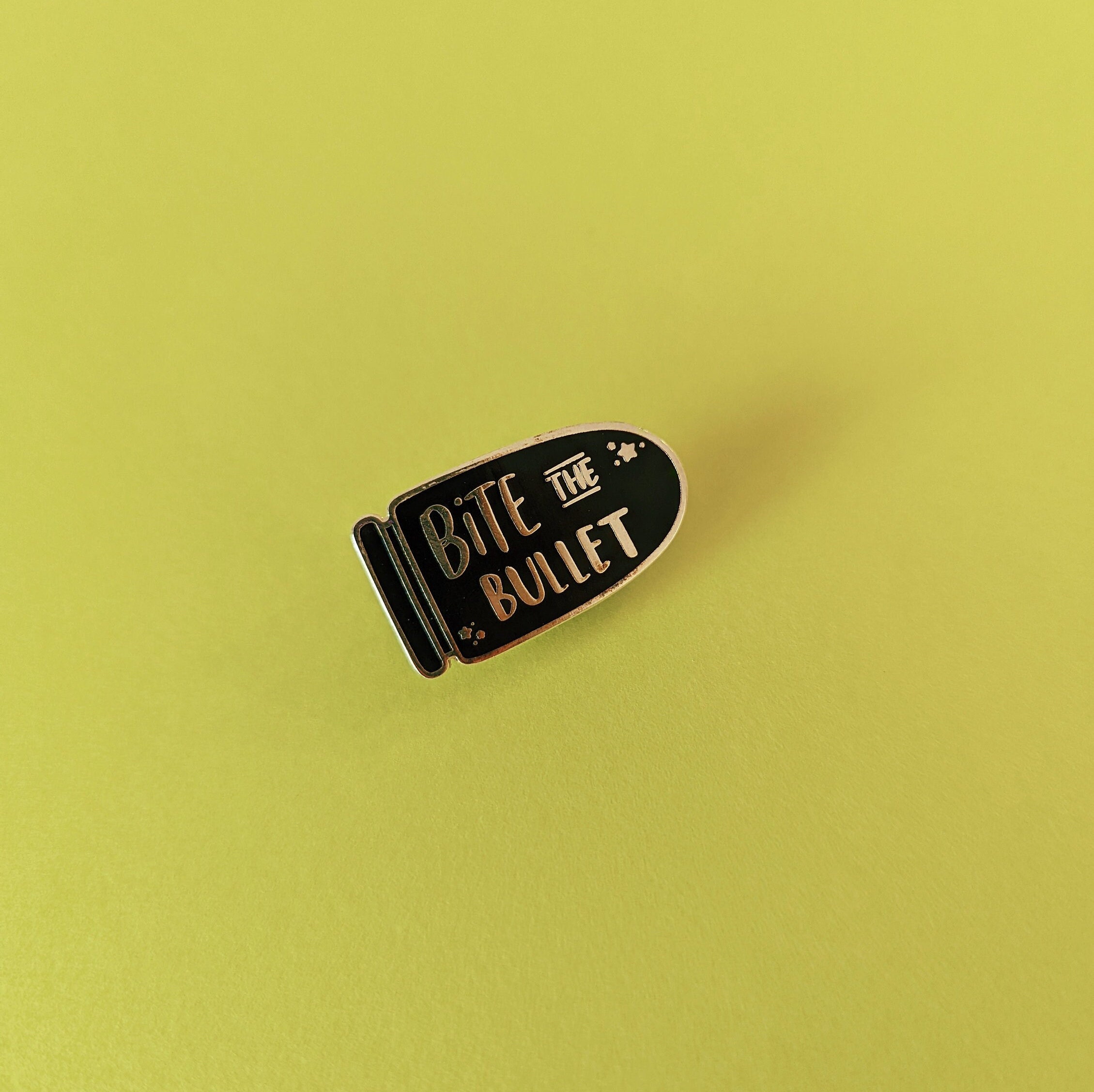 Bite the Bullet Enamel Pin Motivational Enamel Pin - Etsy