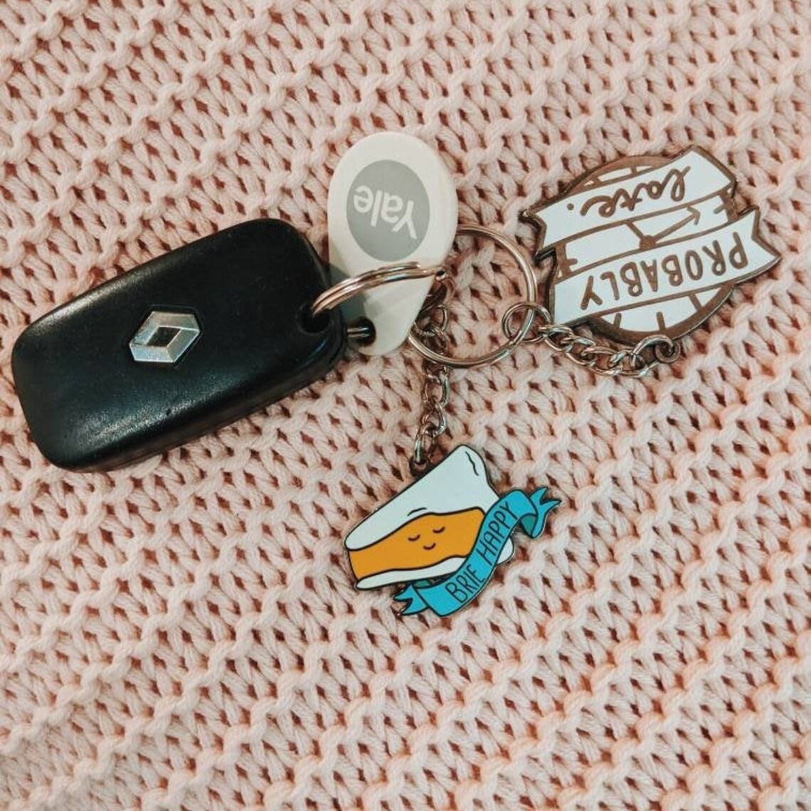 Brie Happy Cheese Keyring Cheese Gifts | Etsy