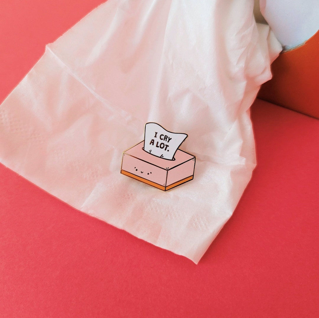 I Cry A Lot Enamel Pin Badge, Mental Health Enamel Pin, Funny Gift ...