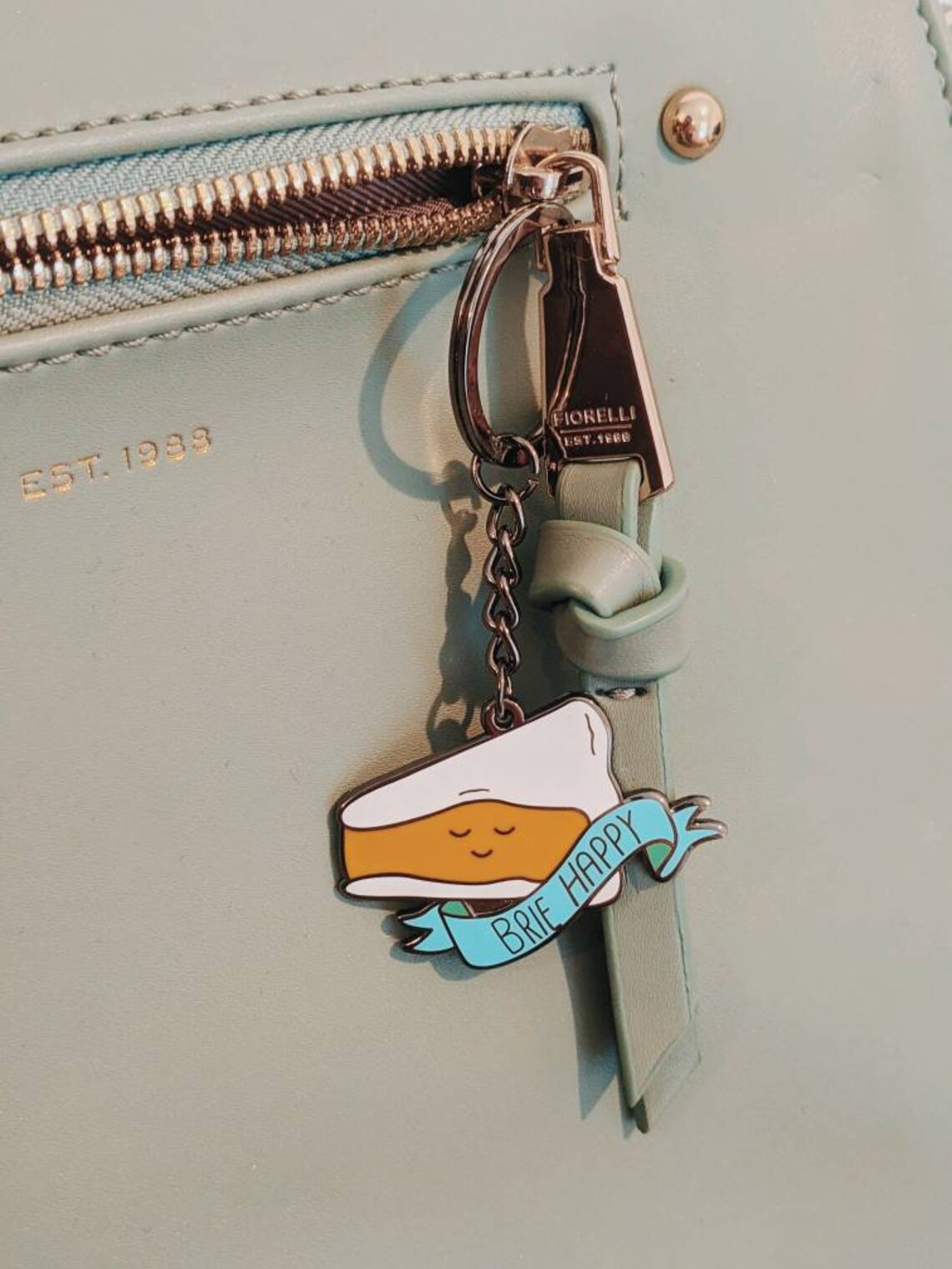 Brie Happy Cheese Keyring Cheese Gifts | Etsy