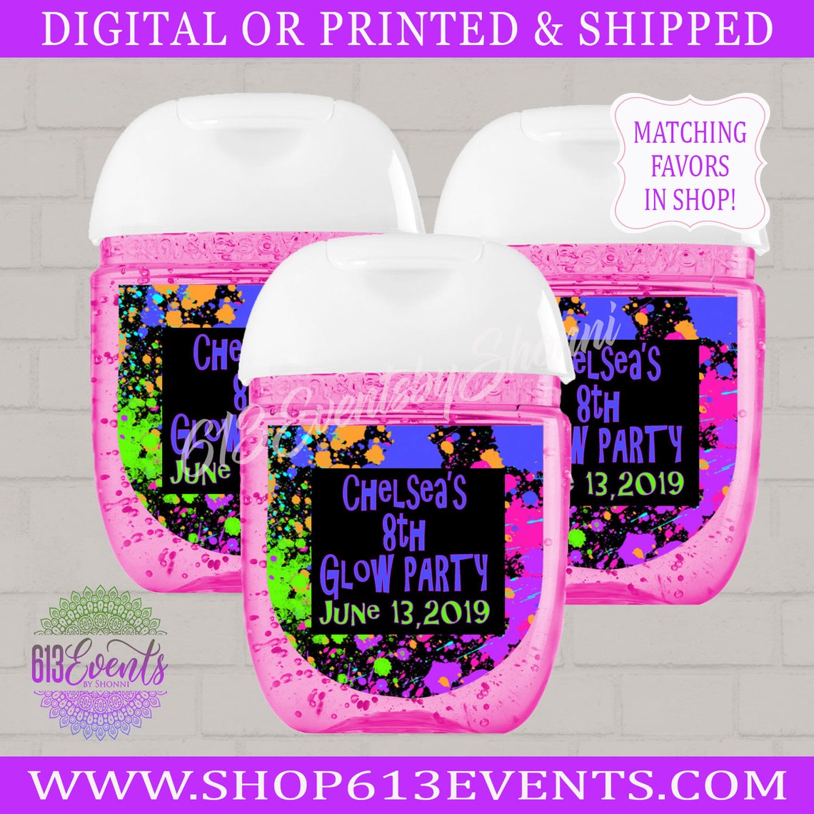 Glow Juice Pouch Labels-capri Sun Labels-glow Birthday | Etsy