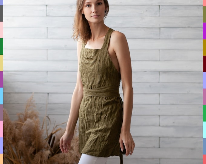 Plus Size LINEN Tunic XL Extra Large, Hemp Flax Unique Tank Woman ...