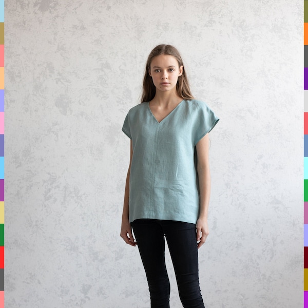 Linen Tops - Etsy