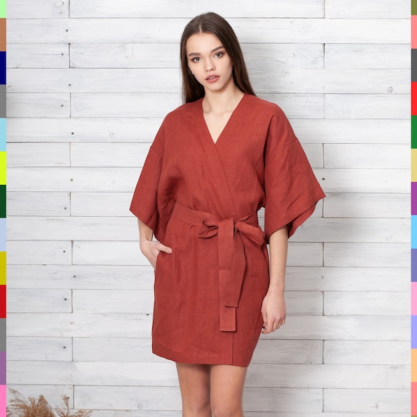 Linen Robe - Etsy