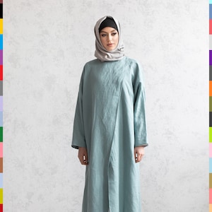 Islamic Coats. Muslim Dress. Linen Abaya. Muslim Covers. Linen Jilabs ...