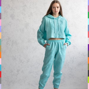 Linen Fitness Set - Linen Activewear - Sport Suit Women - Linen Sports ...