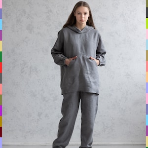 Linen Fitness Set - Linen Activewear - Sport Suit Women - Linen Sports ...