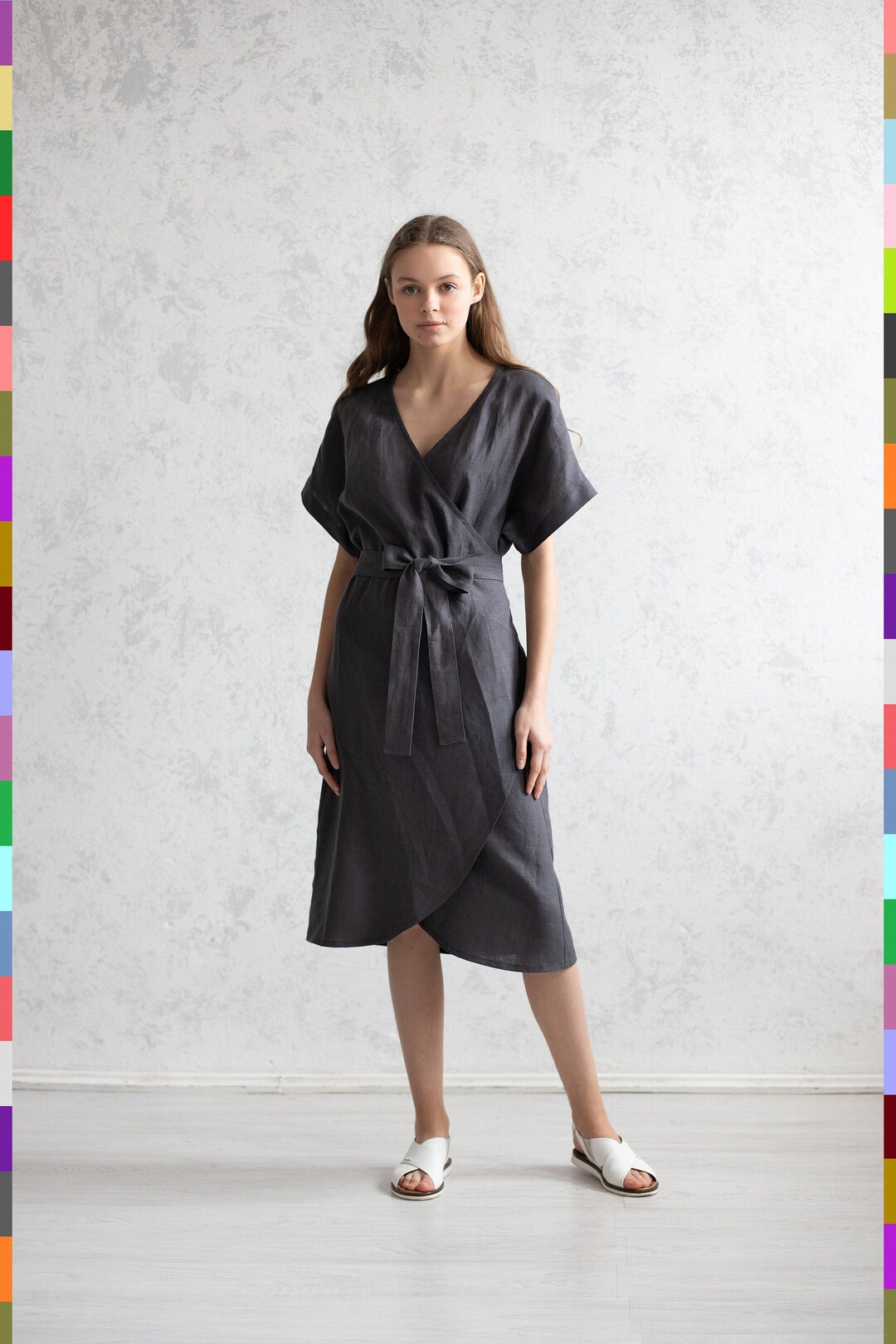 Beautiful Dress. Wrap Linen Dress. Best Selling Dress. Wrapped Dresses ...