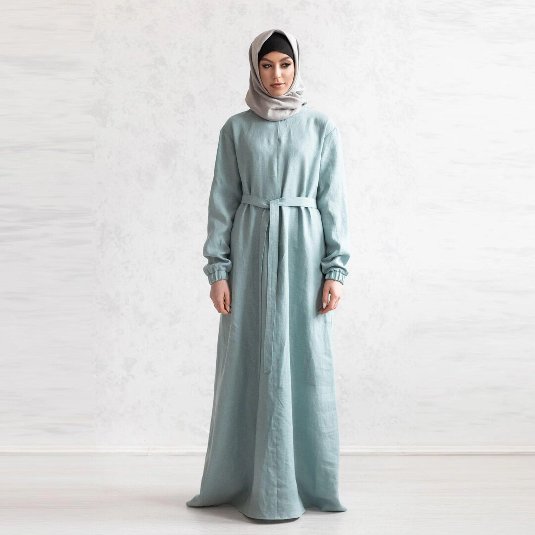 Islamic Clothing. Pure Linen Abaya. Religion Clothing. Flax Arabic ...