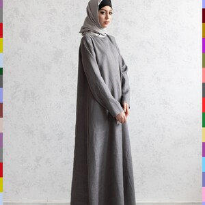 100% Pure Linen italy. Linen Women Hijab. Flax Woman Islamic - Etsy