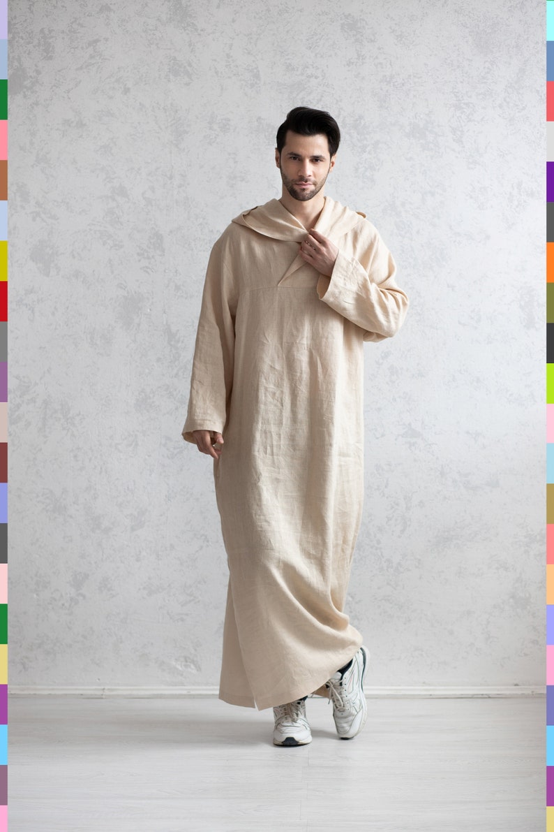 100% Pure Linen italy. Linen Men Hijab. Flax Man Islamic - Etsy