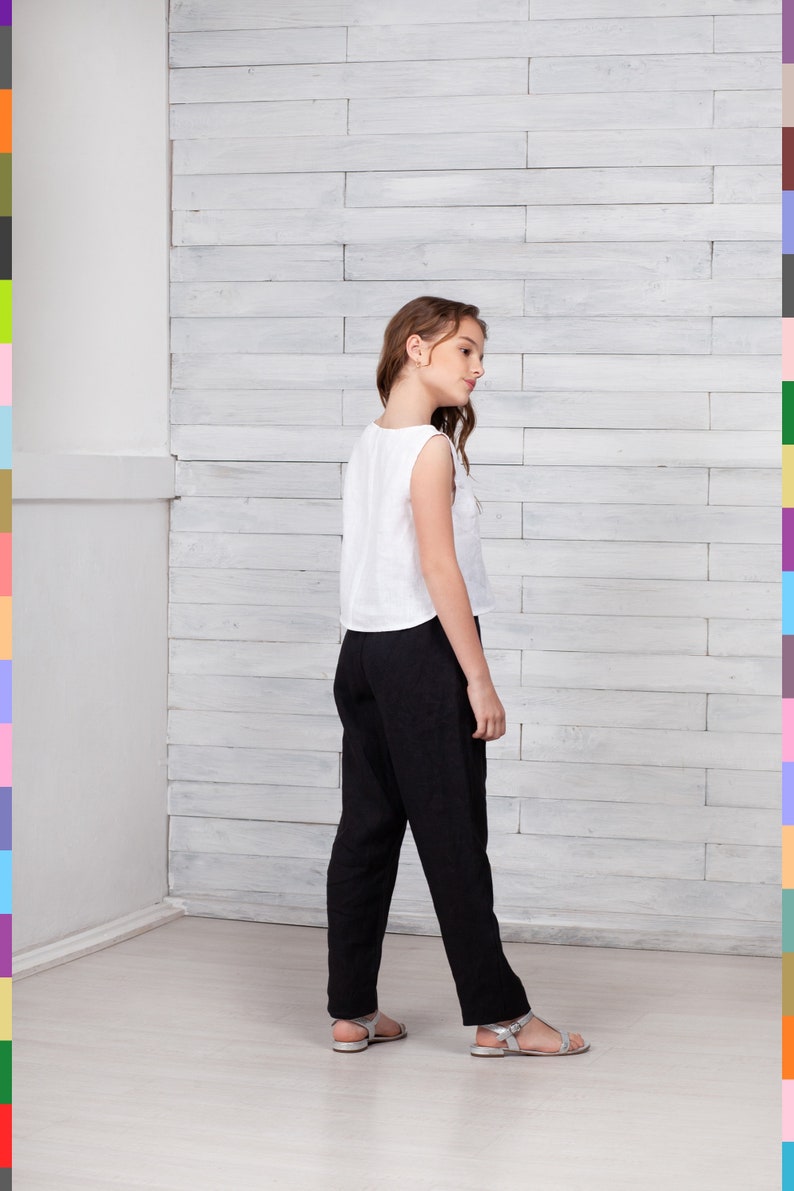 White Kids Top. Basic Girls Tank. Sleeveless Kids Top. Kids - Etsy