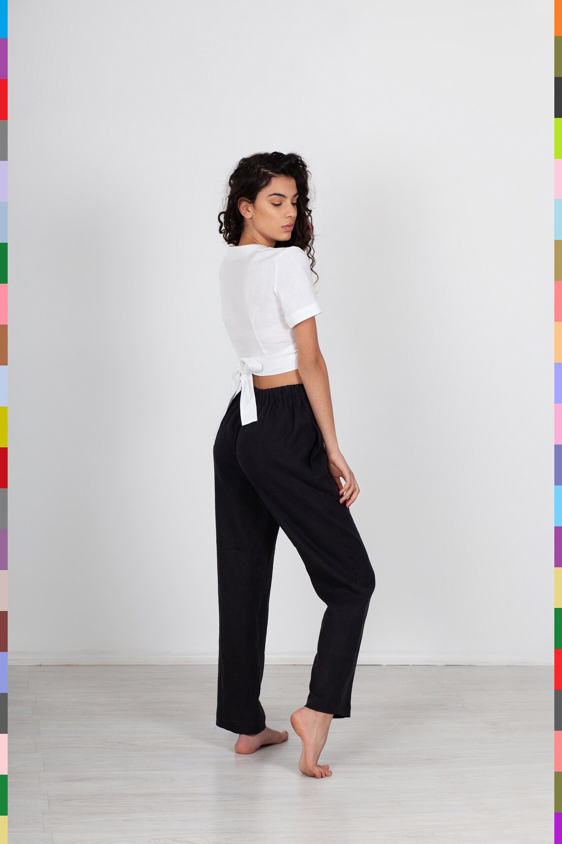 Black Linen Pants. Women Linen Pants. Slack Women Pants. Linen - Etsy