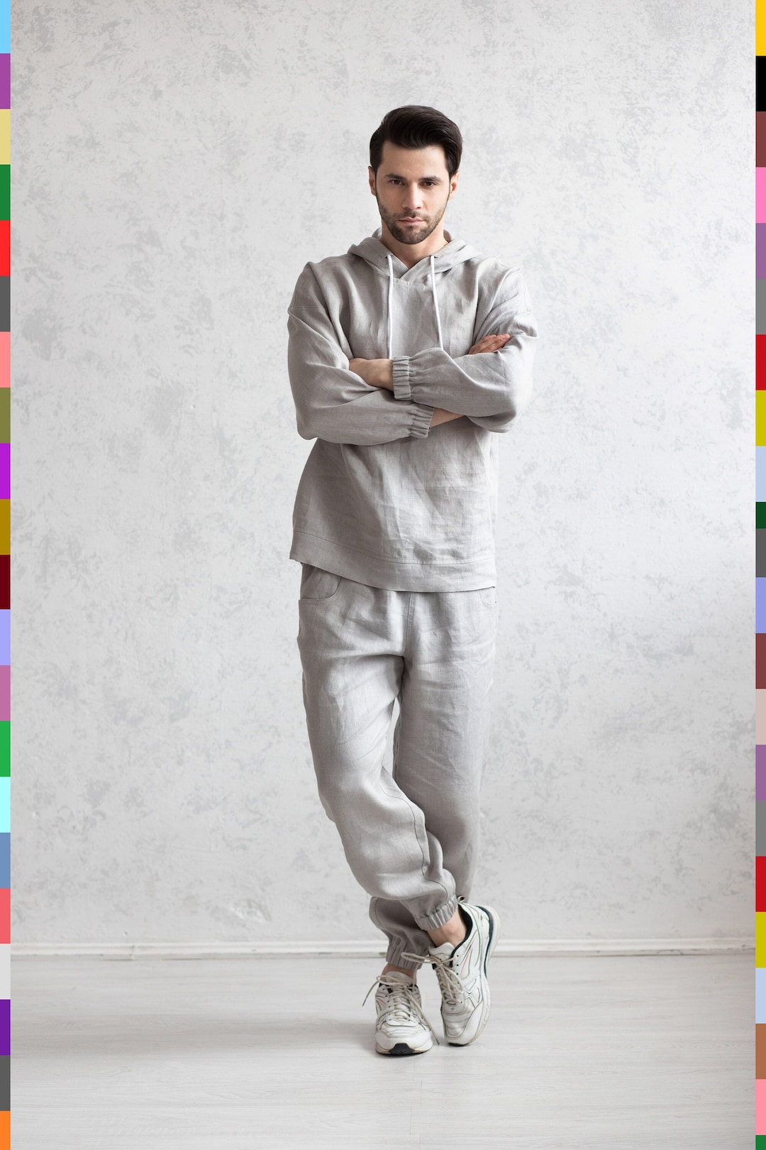 Linen Fitness Set. Linen Activewear. Sport Suit Men. Linen Sports Set ...