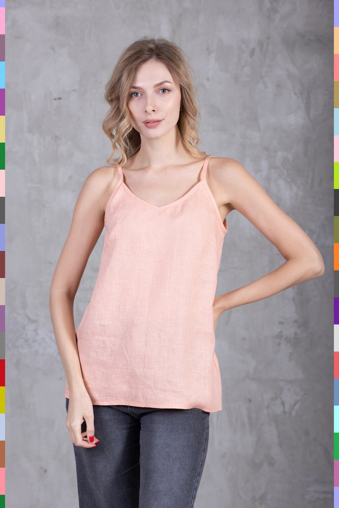 Penny Tie Top. Salmon Linen Top. Linen Backless Top. Fashion Tops. Pink ...