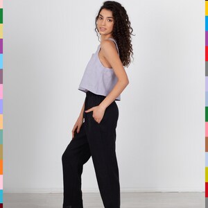 Purple Linen Top. Flax Crop Top. Linen Tank. 100% Pure Linen (italy) - Etsy