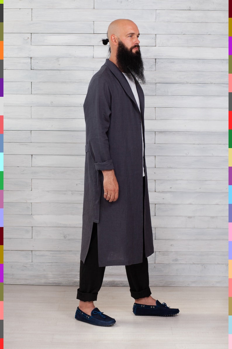 100% Pure Linen italy. Linen Men Coat. Flax Man Jacket. - Etsy