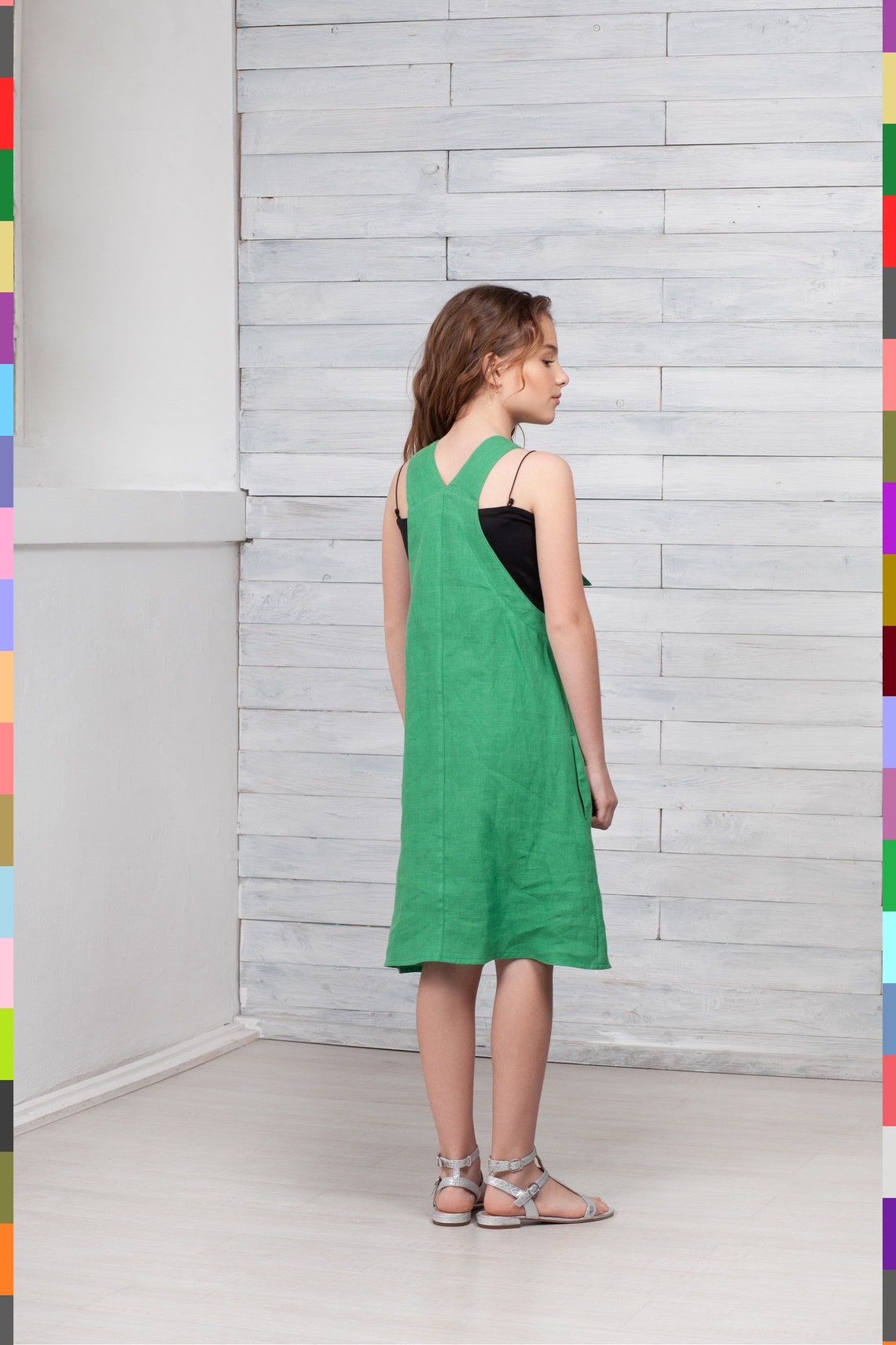 Green Kids Apron. Girls Pinafore. Childrens Apron. Teen Apron - Etsy