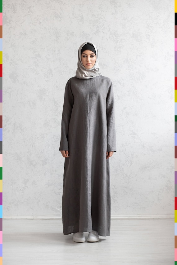 100% Pure Linen italy. Linen Women Hijab. Flax Woman Islamic - Etsy