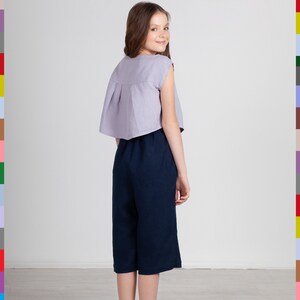 Basic Kids Tops. Purple Kids Top. Simple Girls Tunic. Teen Blouse ...