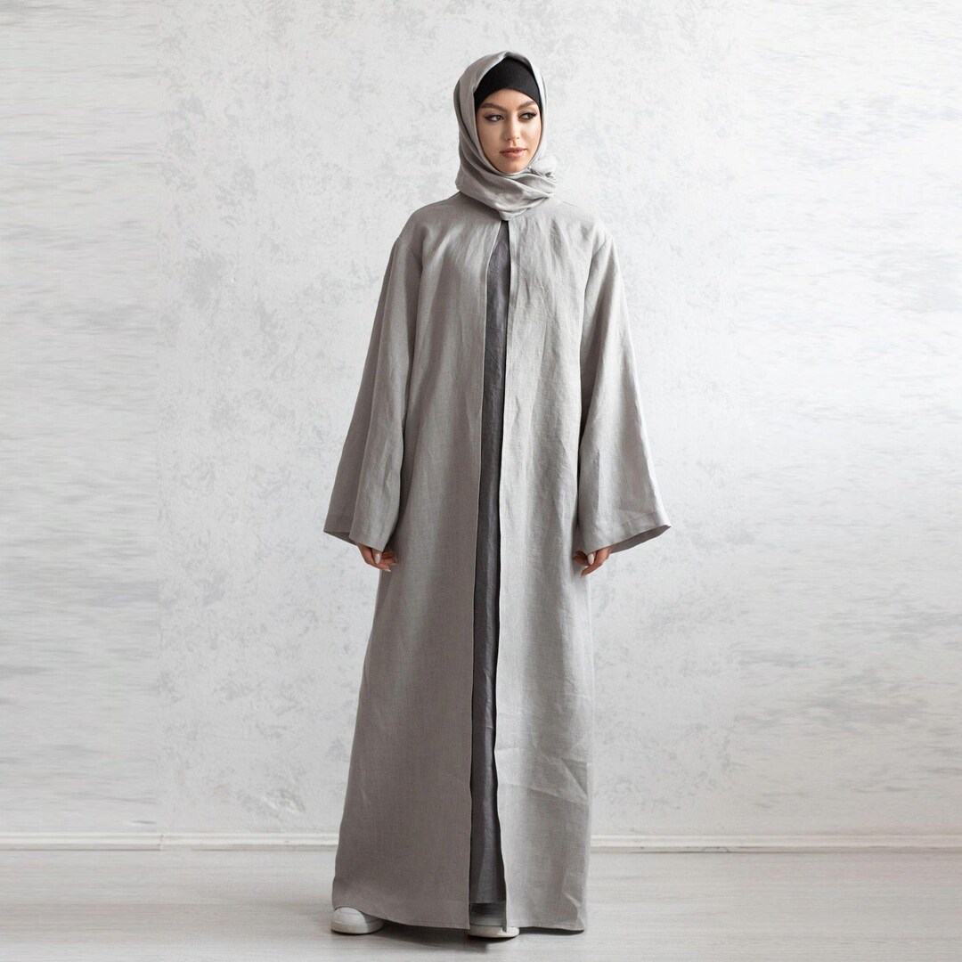 Luxury Abaya. Islamic Caftan. European Linen Abaya. Sustainable Abayas ...