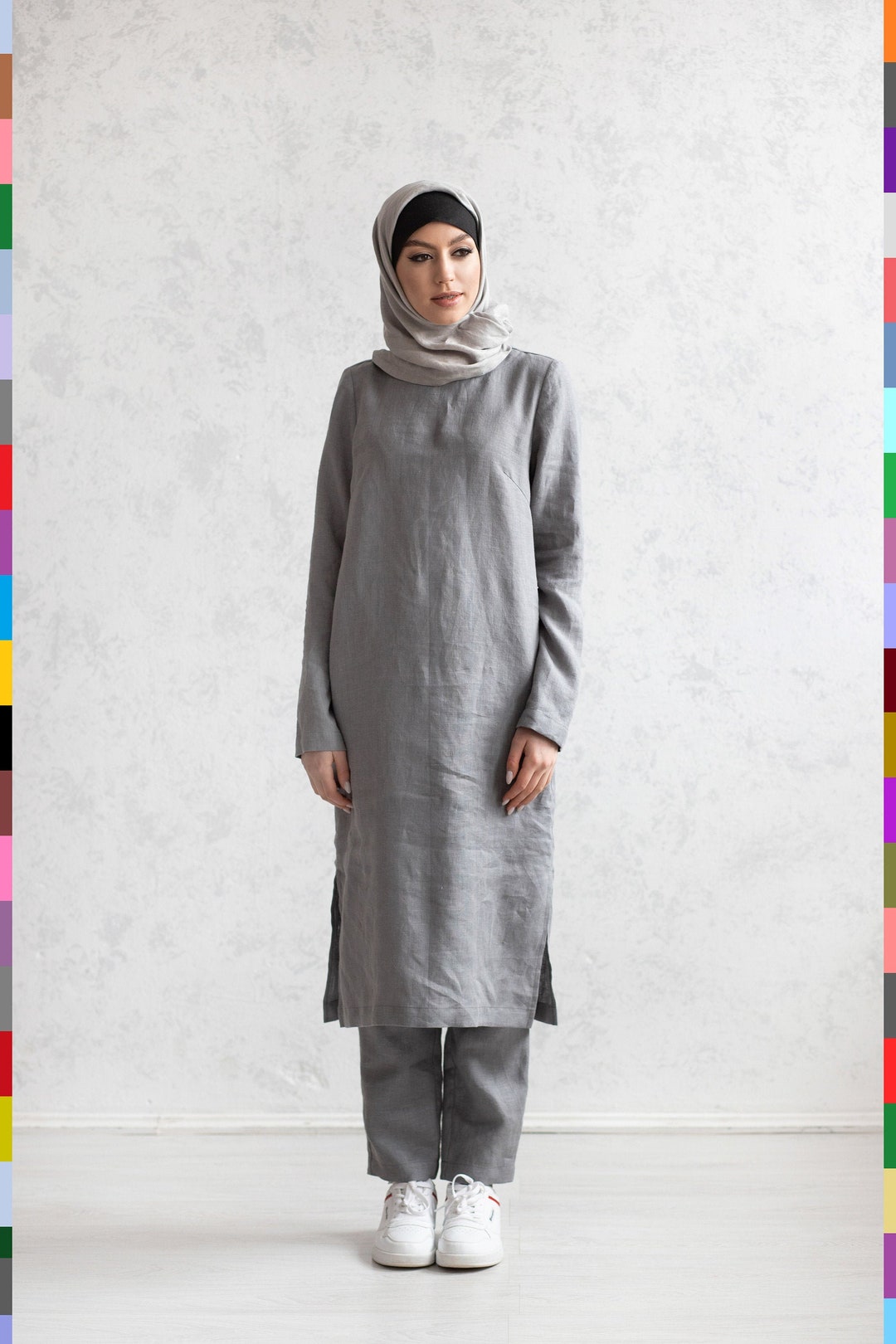 Beautiful Abaya. Linen Abayas. Gray Abaya. Linen Hijabs. Saudi Clothes ...