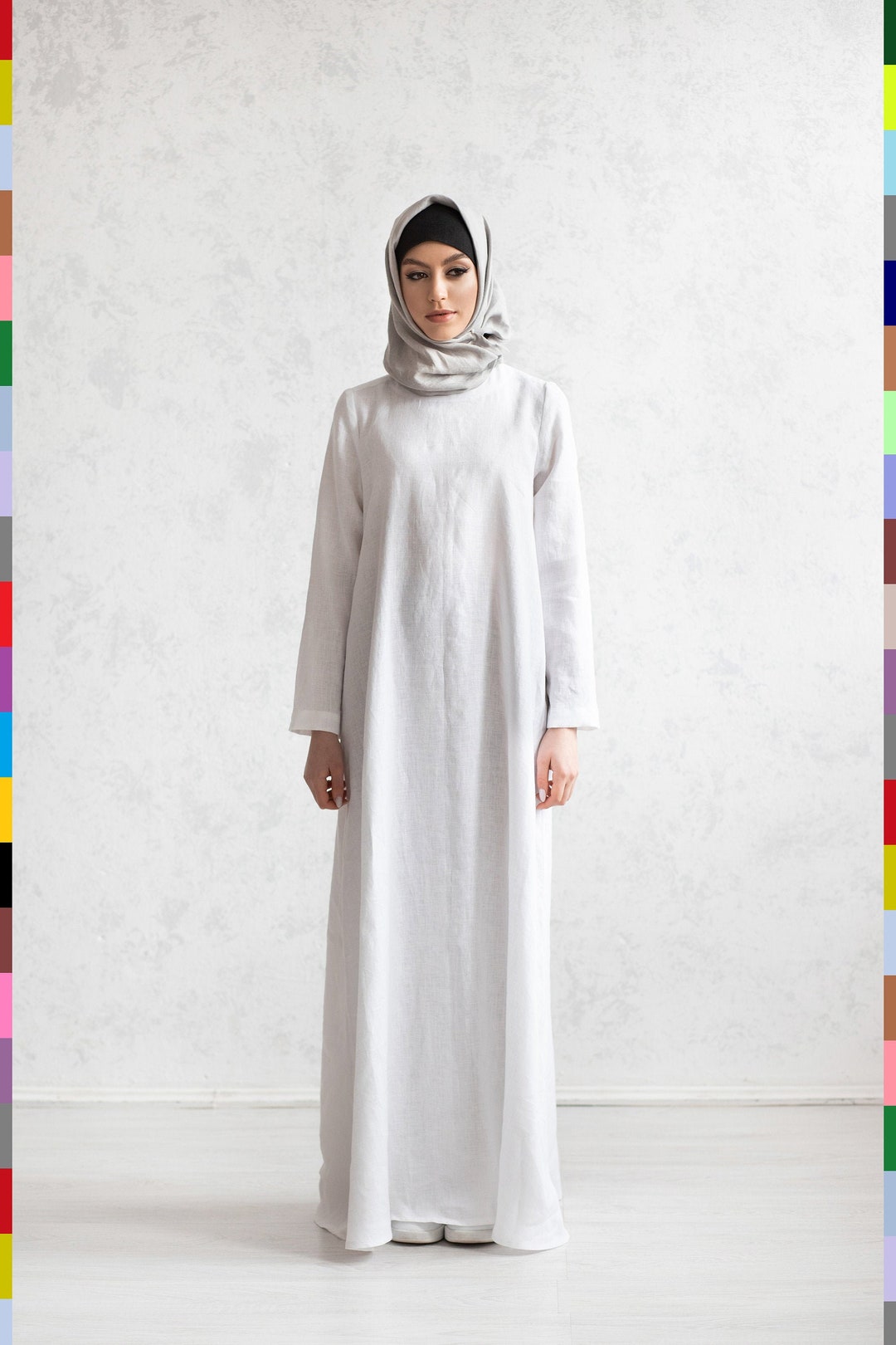 100% Pure Linen italy. Linen Women Hijab. Flax Woman Islamic - Etsy