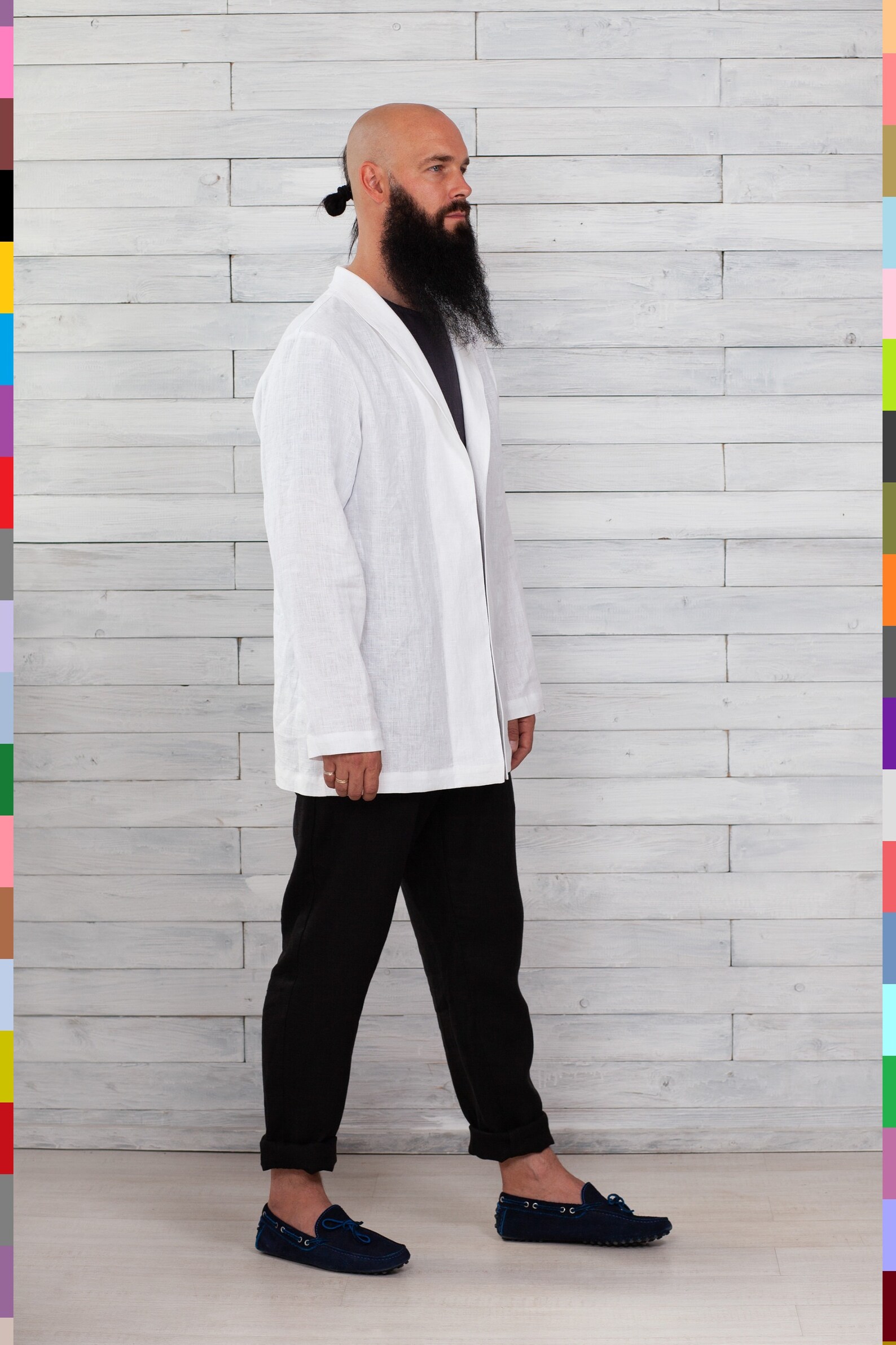 100% Pure Linen italy. Linen Men Coat. Flax Man Jacket. - Etsy