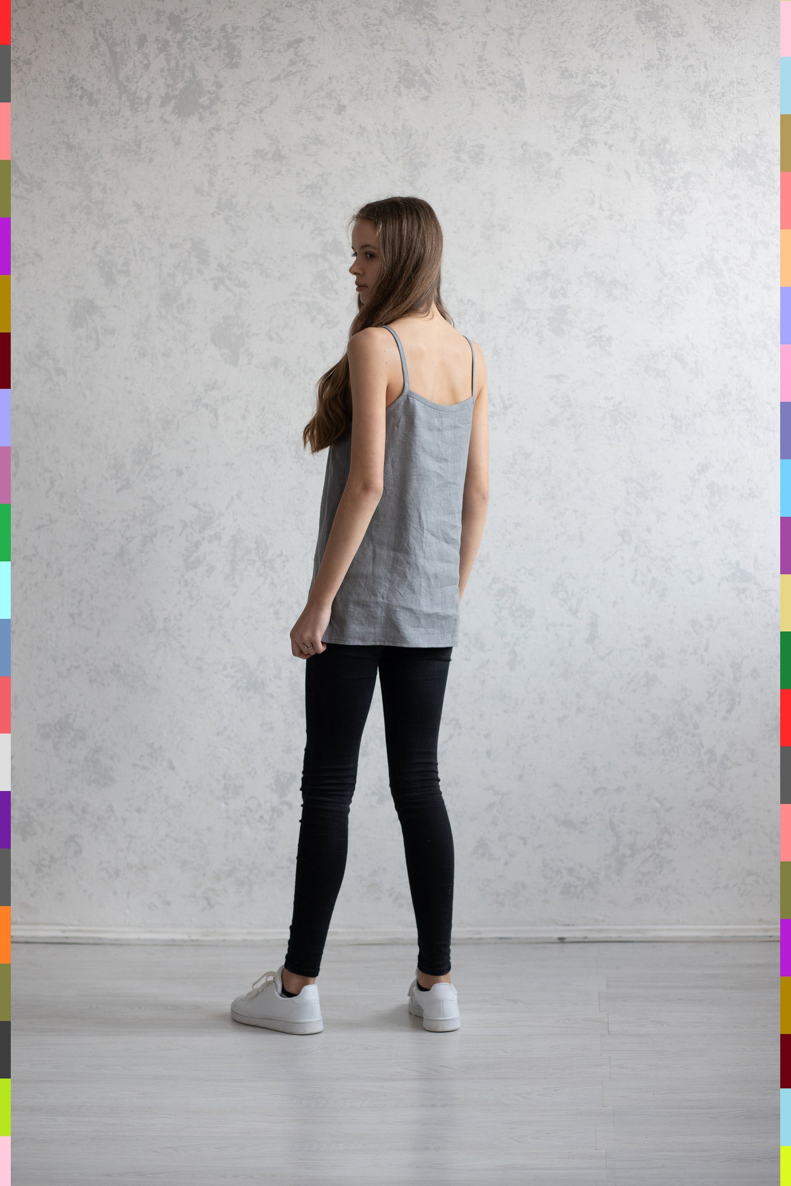 Gray Linen Top. Flax Tanks. Basic Gray Top. Linen Camisole | Etsy
