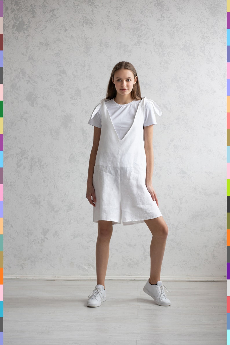 Linen Beach Clothes. Drifter Jumpsuit. Linen Beach Romper. - Etsy