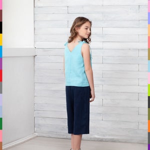 Kids Tie Top. Blue Sky Girls Top. Summer Kids Tank. Kids Clothes. 100% ...